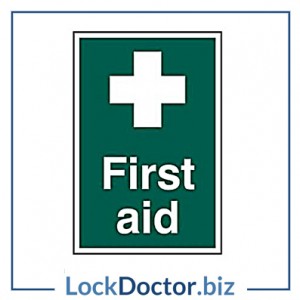 ASEC First Aid PVC Self Adhesive Sign - LockDoctor.Biz