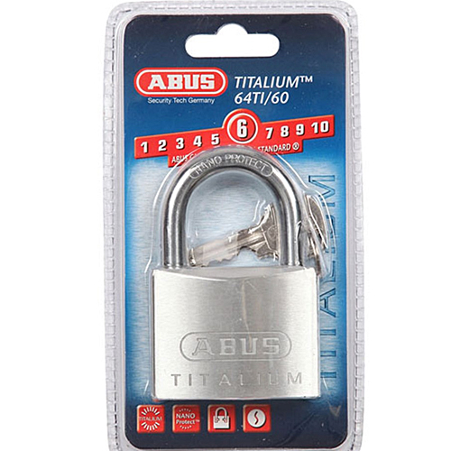 ABUS Titalium 64TI Padlock 6607 | NEXT DAY | LockDoctor.Biz