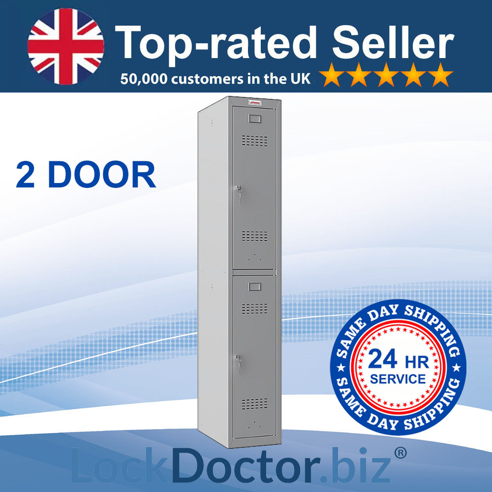 Grey Double-Door Storage Locker | NEXT DAY | LockDoctor.Biz